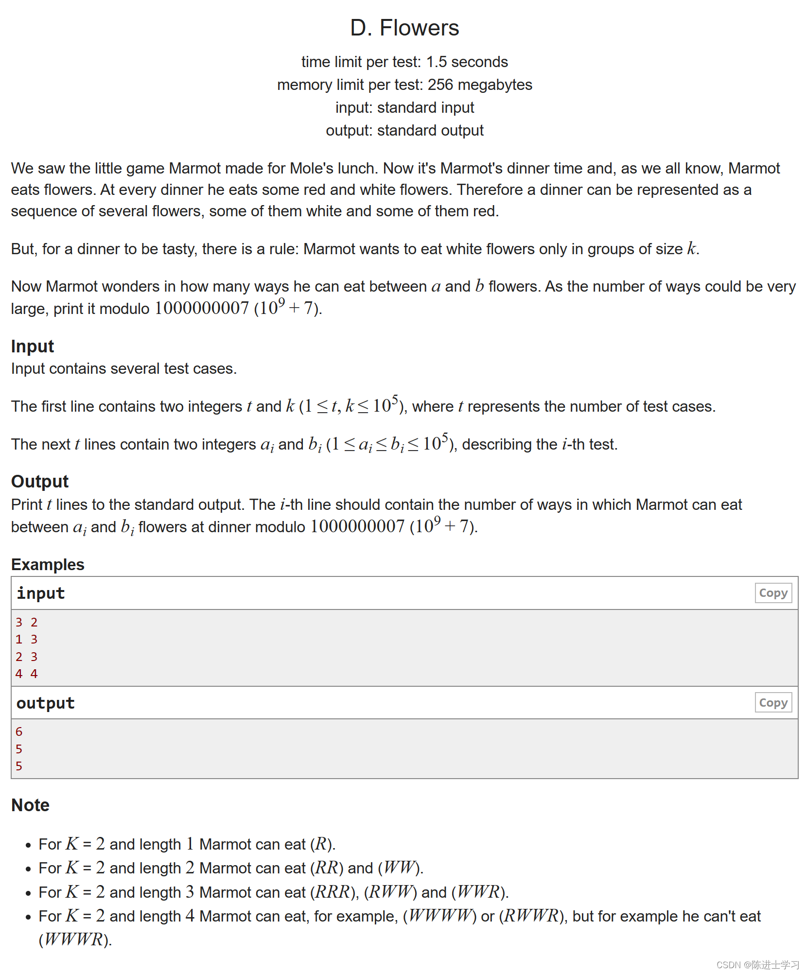1700*D. Flowers（DP&&前缀和&&预处理打表）_d flowers c++-CSDN博客
