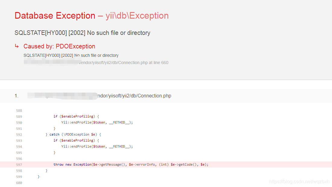 SQLSTATE[HY000] [2002] No such file or directory之YII2_yii2 sqlstate[hy000] [2002] no such file ...