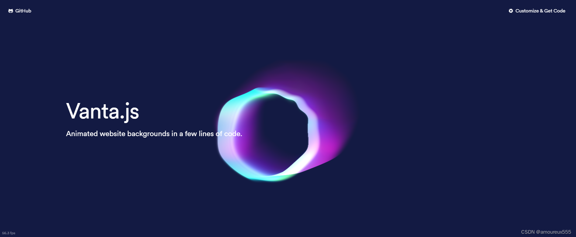 【vue】 网站动态背景 Vantajs的使用 Csdn博客 