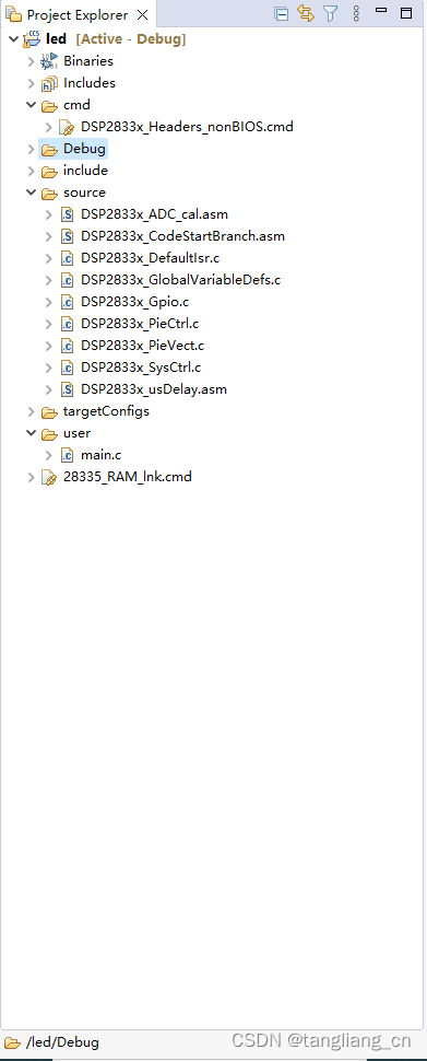 DSP入门 F28335实现led呼吸灯_dspf28335呼吸灯程序-CSDN博客