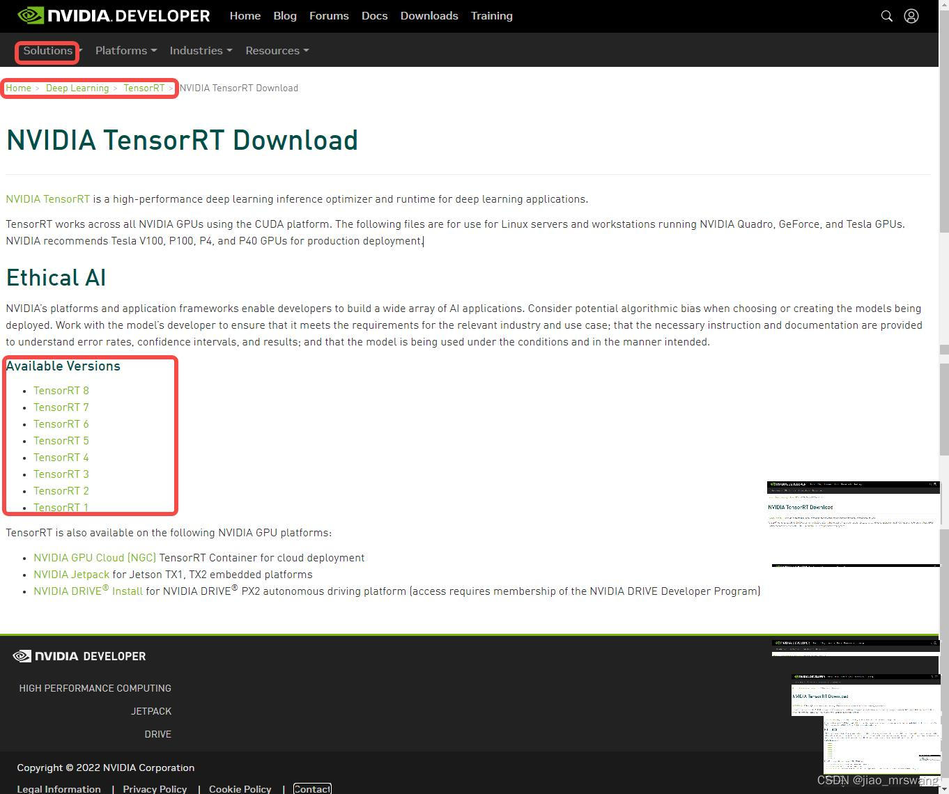 NVIDIA TensorRT简介-CSDN博客