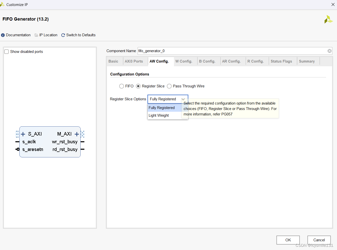 FIFO Generate IP核使用——AXI接口AW Config页配置_full threshold assert value-CSDN博客