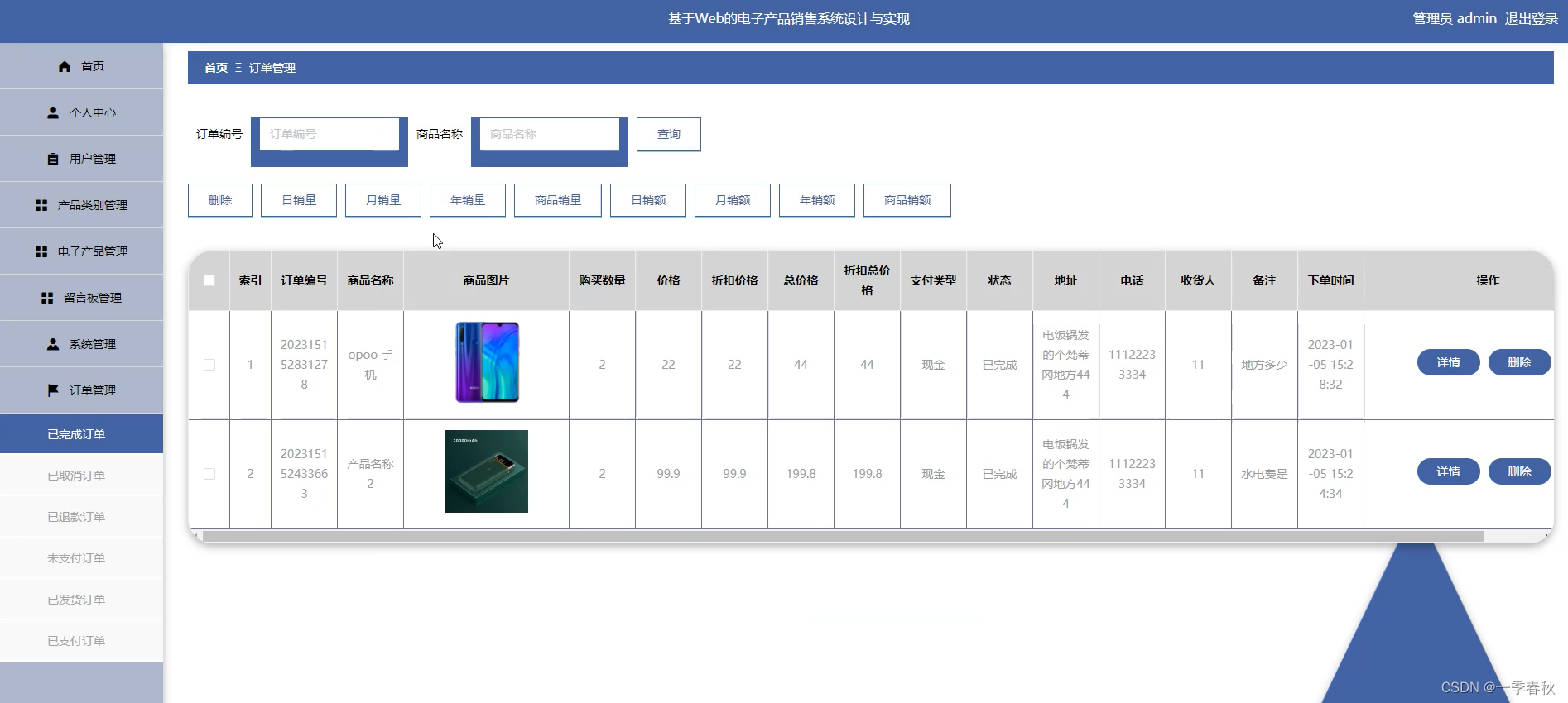 基于springbootvue电子产品销售系统设计与实现 Csdn博客 