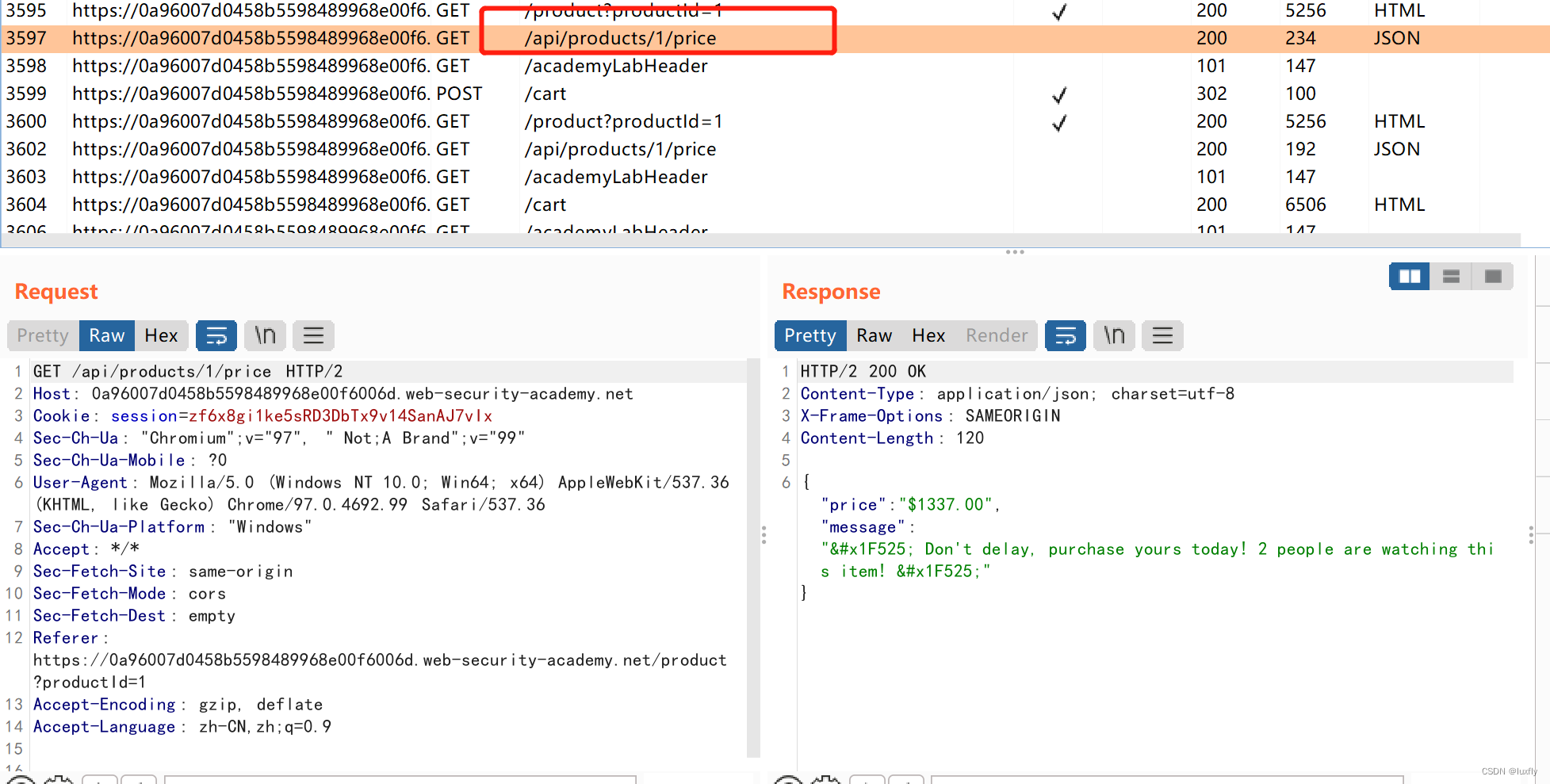 API testing | PortSwigger靶场_finding and exploiting an unused api ...