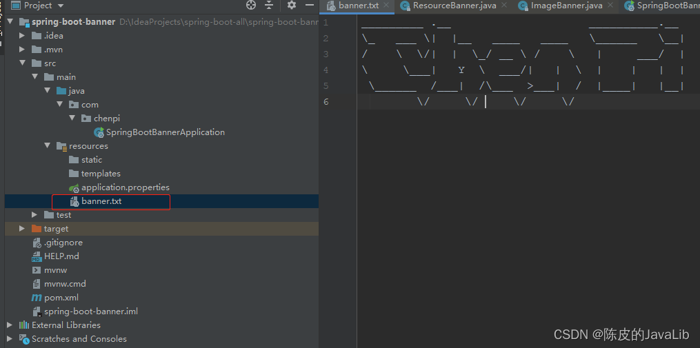 自定义 SpringBoot Banner 图案_spring中binner-CSDN博客