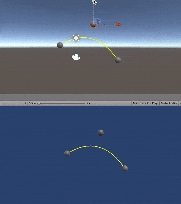 How to draw lines, circles or anything else using Line Renderer_draw elliptical arc between 2 ...