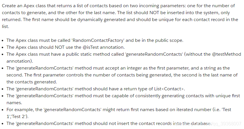Create Test Data For Apex Testscreate A Contact Test Factorycreate An Apex Class Csdn博客 4463