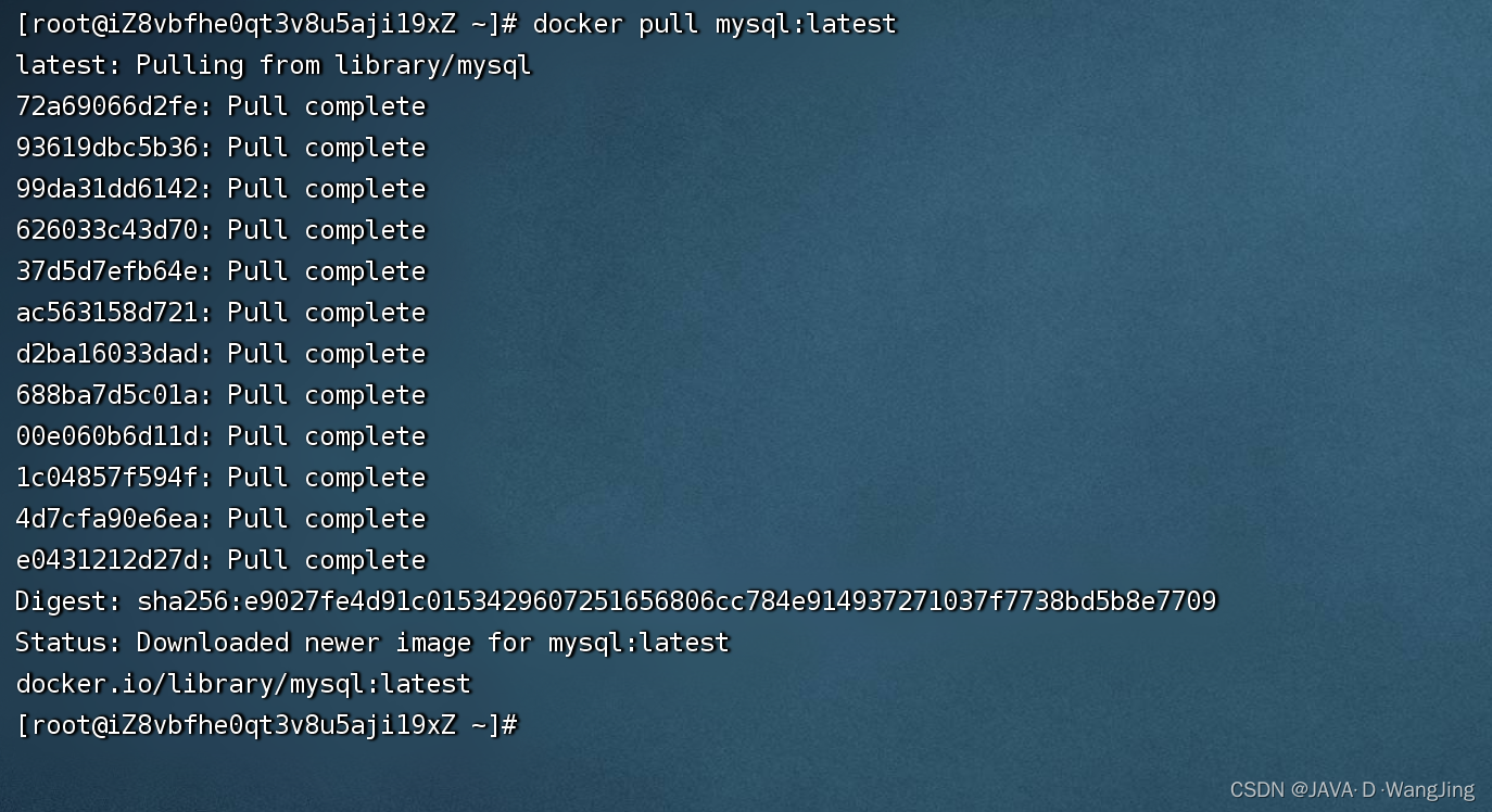 Docker 下 Mysql 安装_docker pull mysql:laste-CSDN博客