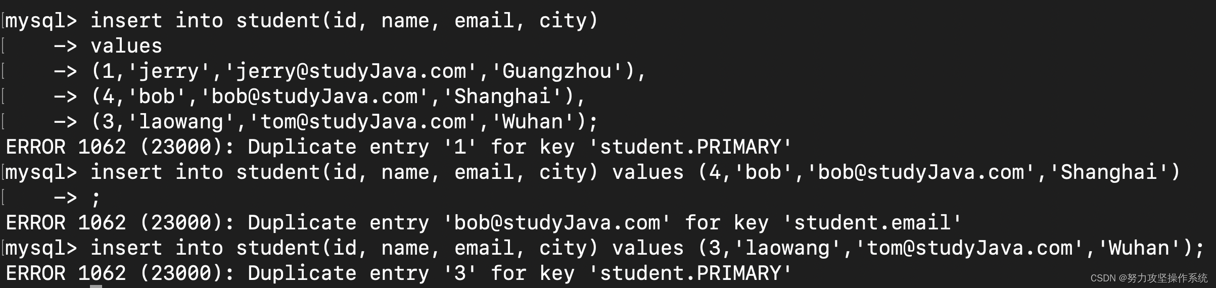 MySQL数据库upsert使用_mysql upsert-CSDN博客