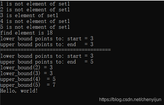 set学习之查找操作count,find,contains(C++20),equal_range,lower_bound,upper ...