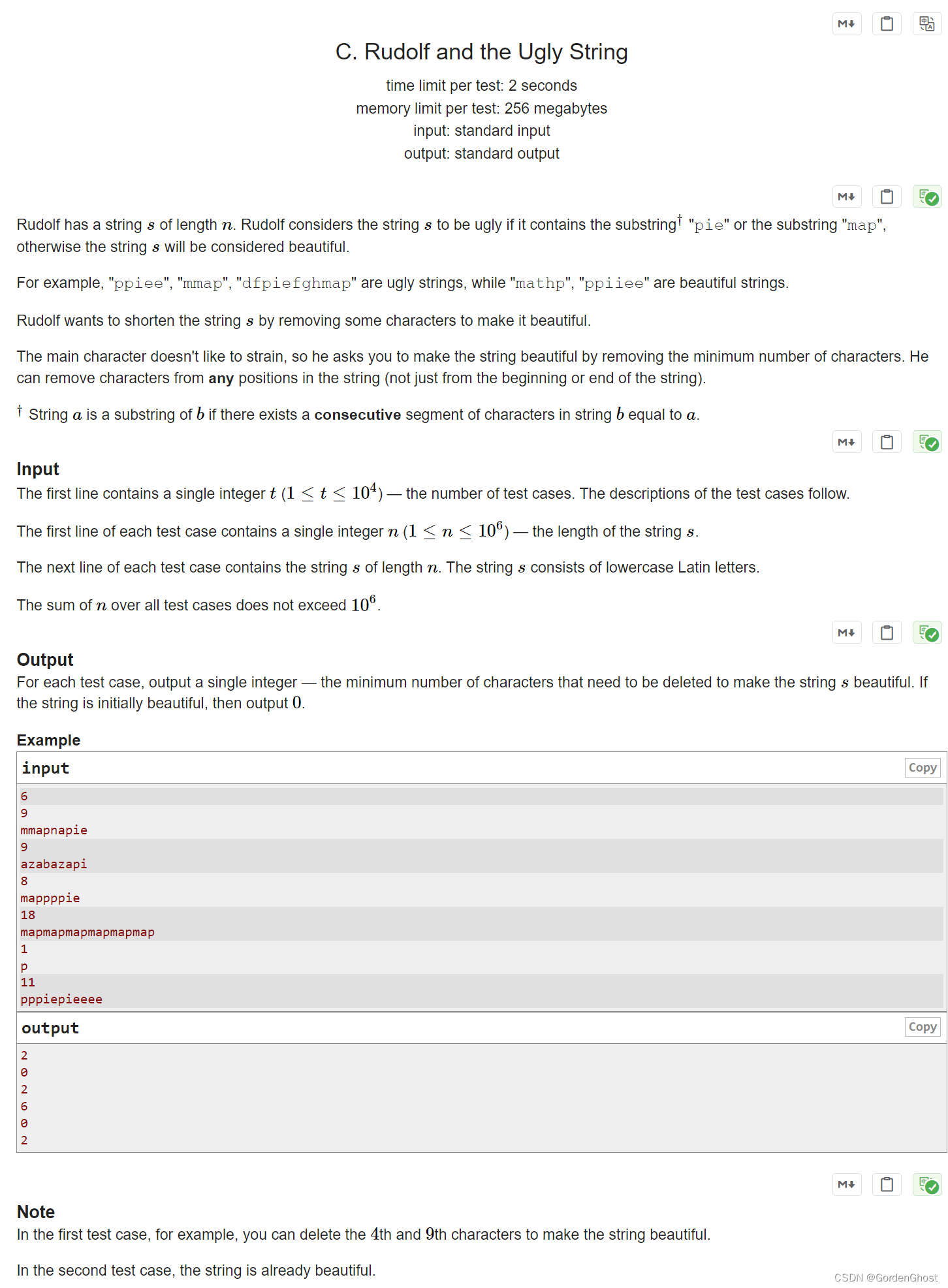 Rudolf and the Ugly String(Round 933)-CSDN博客