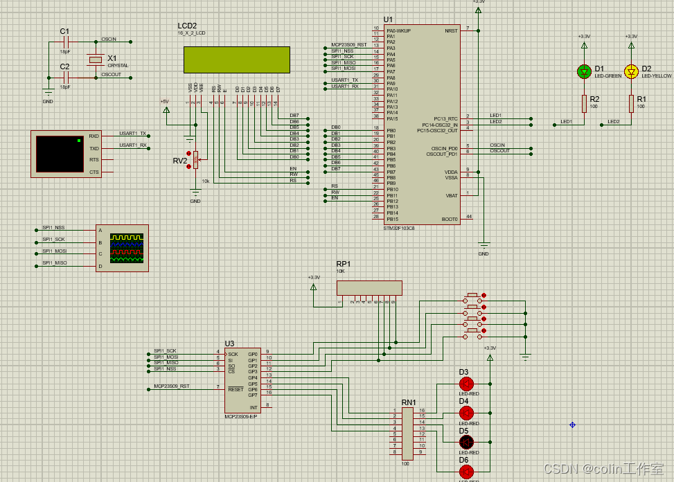 基于FreeRTOS+STM32CubeMX+LCD1602+MCP23S09（SPI接口）的I/O扩展器Proteus仿真_stm32cubmx使用freertos驱动lcd-CSDN博客