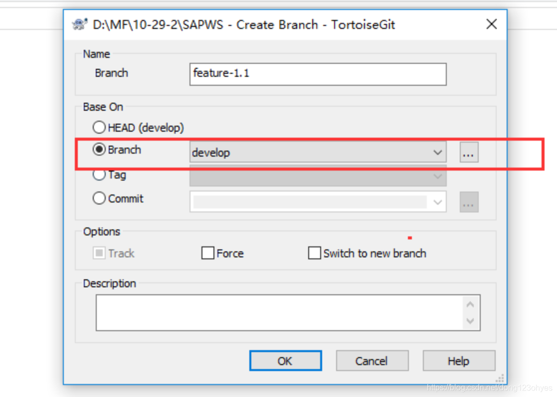 TortoiseGit 创建新分支并push到远端仓库_git tortoise default push branch选项在哪-CSDN博客
