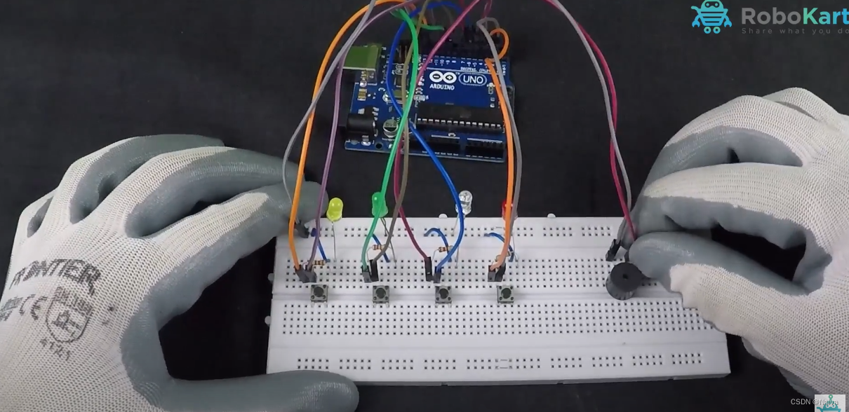 Arduino 项目笔记 | Arduino LED Memory Game 颜色记忆游戏机_arduino游戏机-CSDN博客