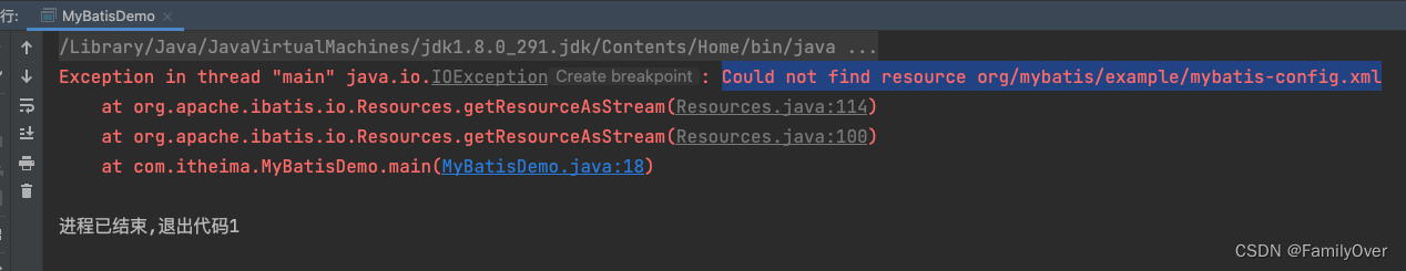 Could not find resource org/mybatis/example/mybatis-config.xml的问题及解决_mybatis_FamilyOver-魔乐社区