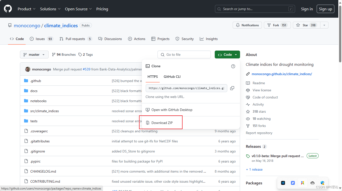 Python安装Github离线包：以climate_indices为例_climate indices in python-CSDN博客
