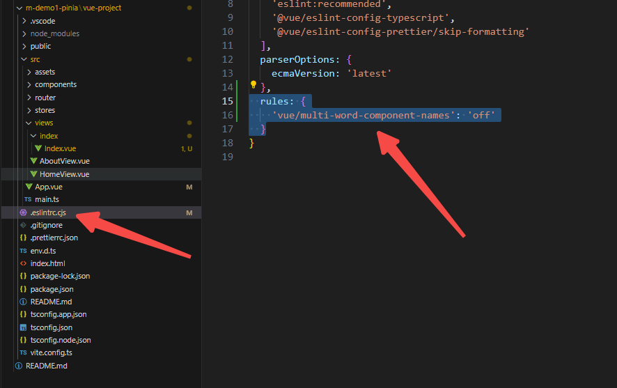 Component name “Index“ should always be multi-word.eslintvue/multi-word-component-names ...