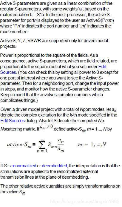 浅谈HFSS软件中端口有源S参数(Active_SParameter)-CSDN博客