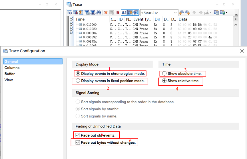 CANoe使用记录（二）：Trace界面介绍_canoe11 lin trace monitoring-CSDN博客