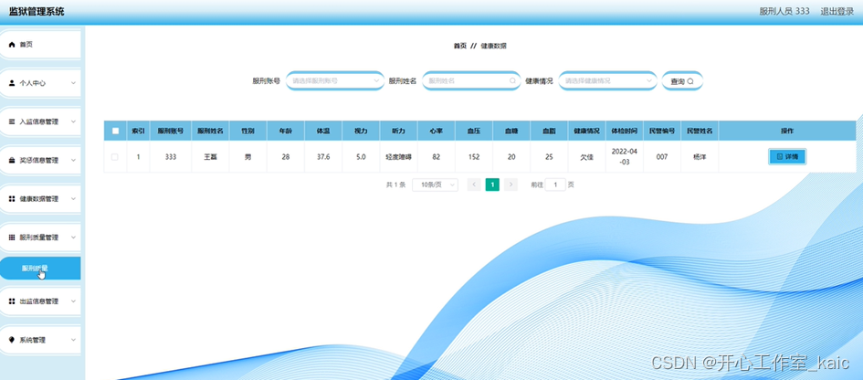 基于springboot的监狱管理系统的设计与实现论文源码kaic Csdn博客