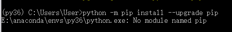 Anaconda中pip更新，报错E:\anaconda\envs\py36\python.exe: no module named pip_pip install future-CSDN博客