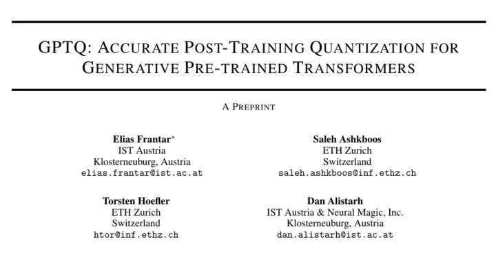 Quantized LLM ，GPTQ生成式预训练量化-CSDN博客