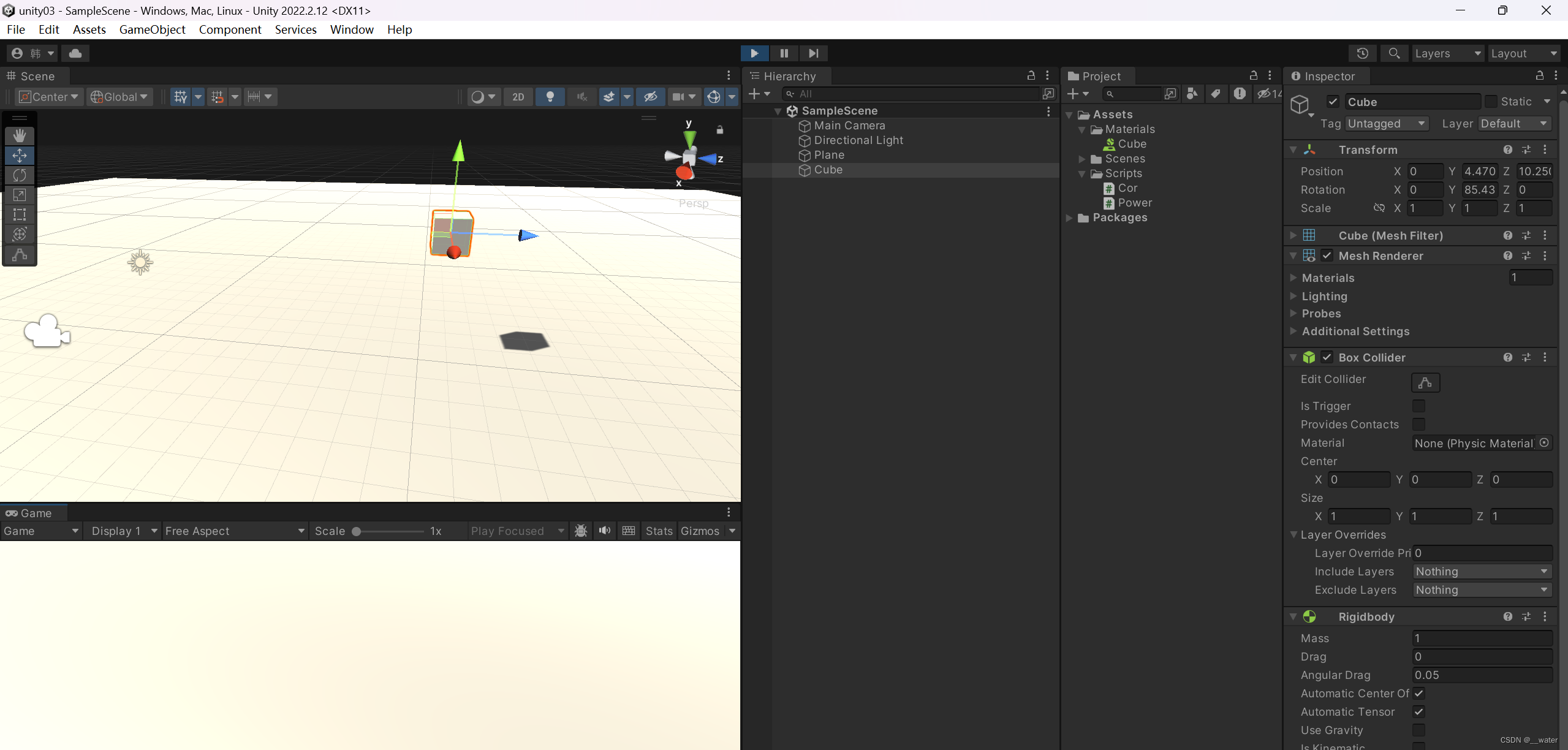 【入门-23-教程】Unity3D_unity取消重力-CSDN博客