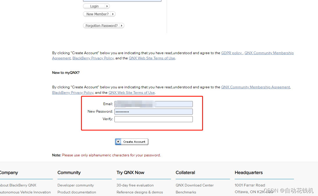 myQNX account试用申请流程（license申请）_qnx license-CSDN博客