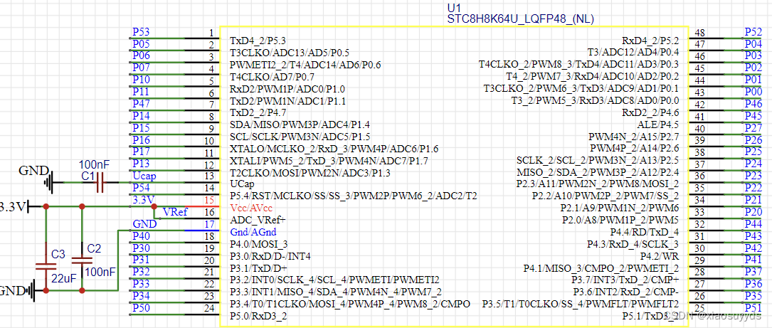 STC8H8K64U核心板设计-CSDN博客