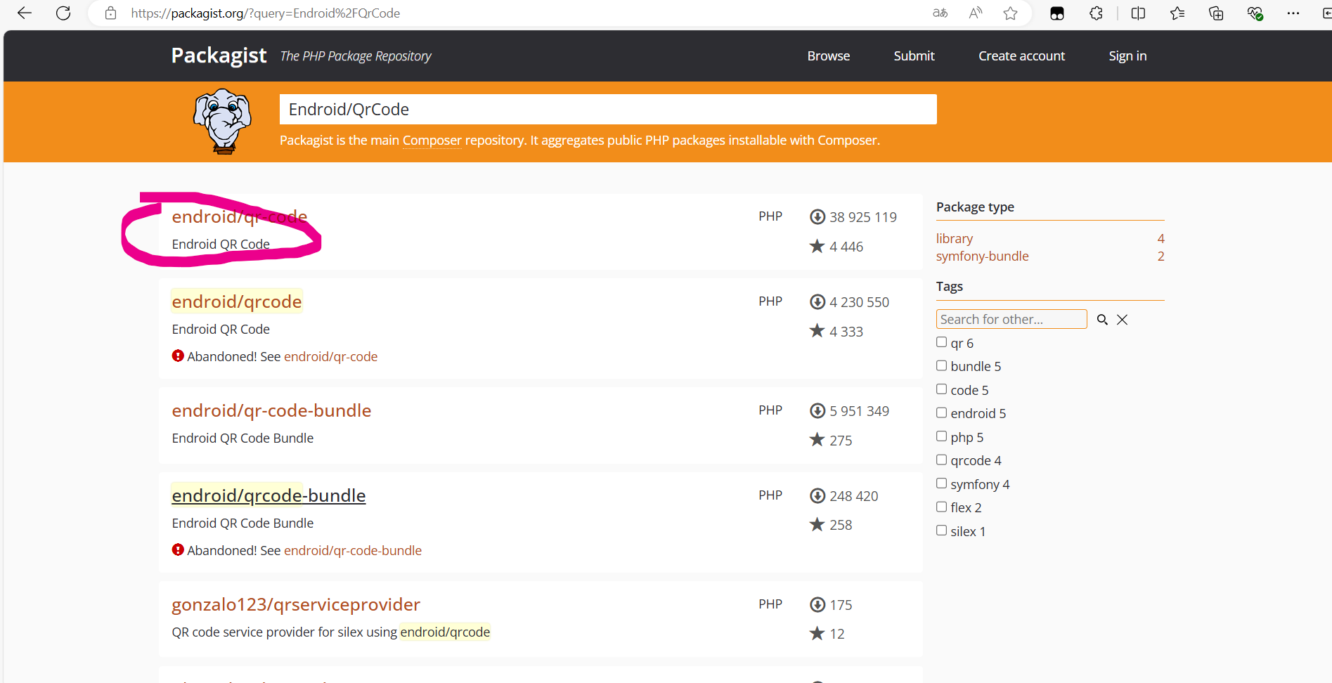 PHP项目中手动安装Endroid\QRcode生成二维码_endroid qr code-CSDN博客