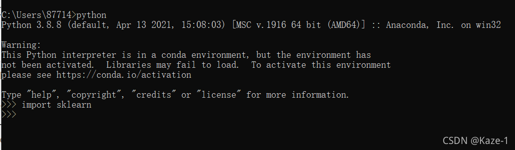 调用sklearn时 DLL load failed while importing _arpack报错_解决from sklearn import preprocessing语句报错:dll ...