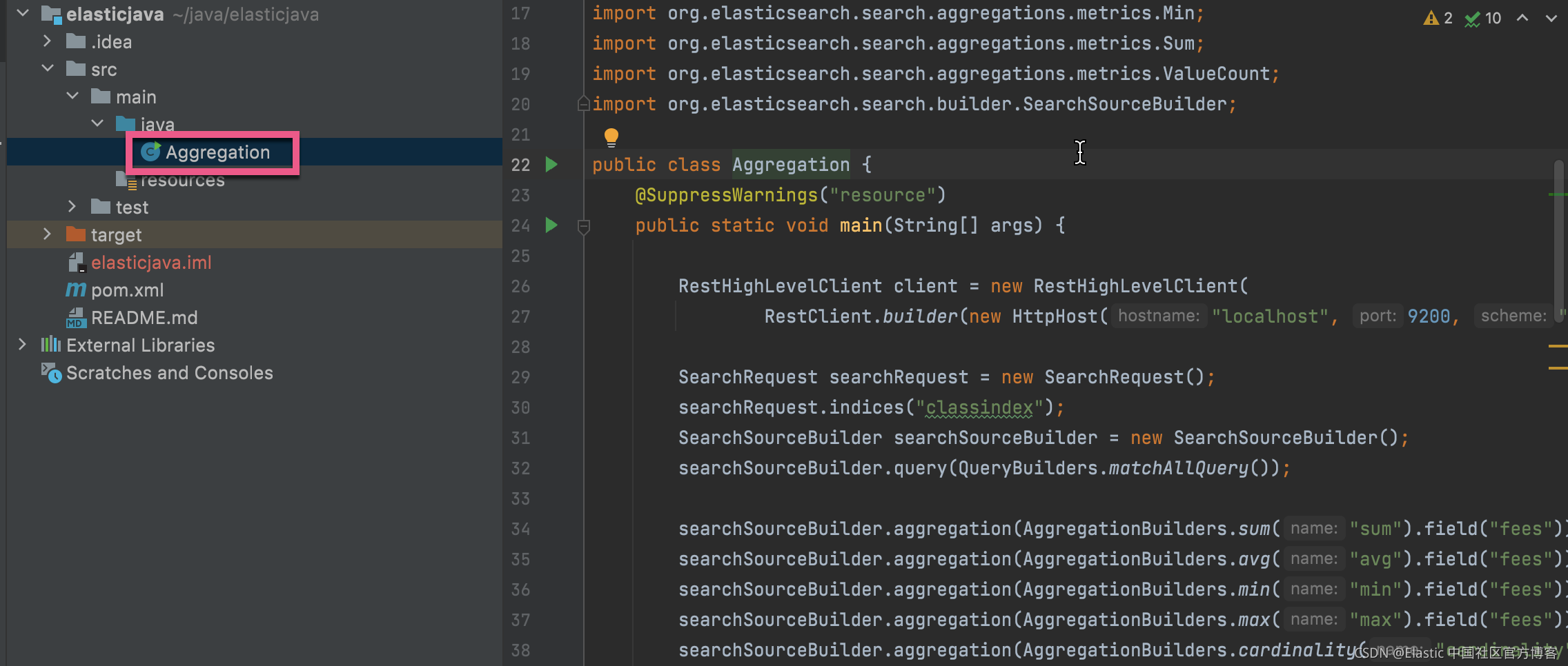 Elasticsearch：使用 Java 来对 Elasticsearch 索引进行聚合_java elasticsearch聚合-CSDN博客