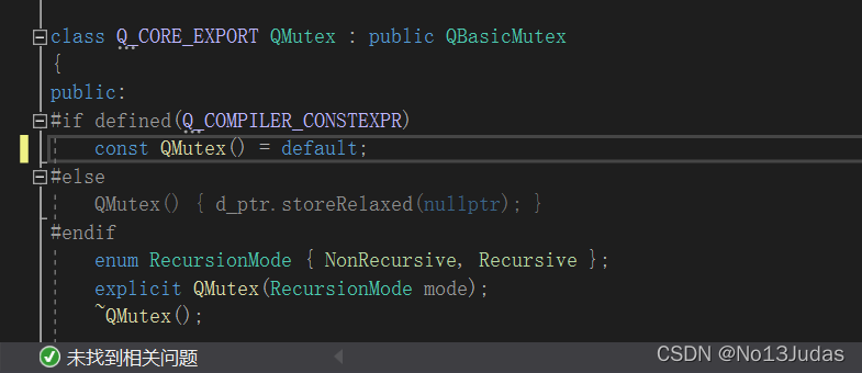 qmutex.h文件默认构造函数里constexpr类型报错解决_默认化的默认构造函数不能是 constexpr,因为对应的隐式声明的默认构造函数不会是-CSDN博客
