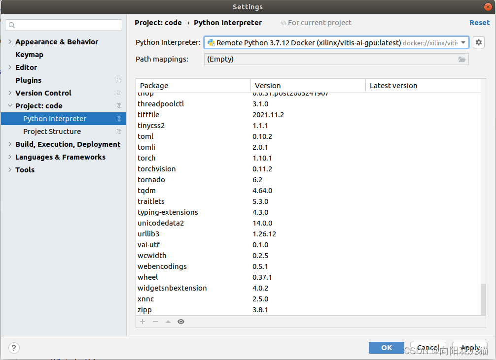 Pycharm 使用 Xilinx Vitis-AI docker里的conda环境_vitis-ai docker在pycharm-CSDN博客