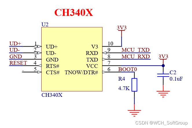 免外围电路CH32F/CH32V/STM32F系列单片机串口一键下载方案（CH340）_ch340接stm32-CSDN博客