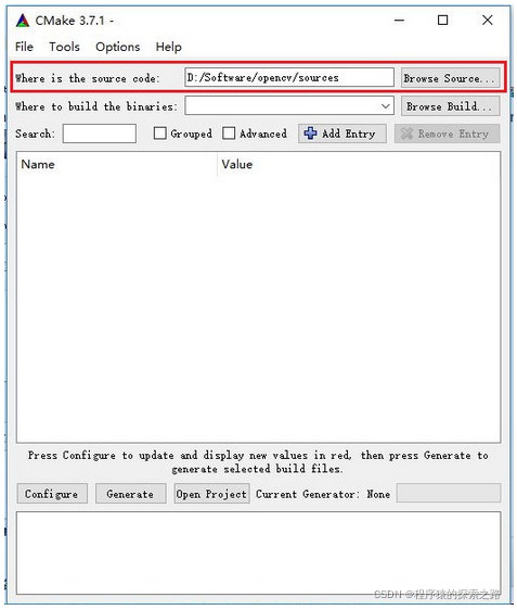 【笔记】Windows下：Cmake生成Opencv解决方案 && 编译Opencv源码_windows cmake opencv-CSDN博客