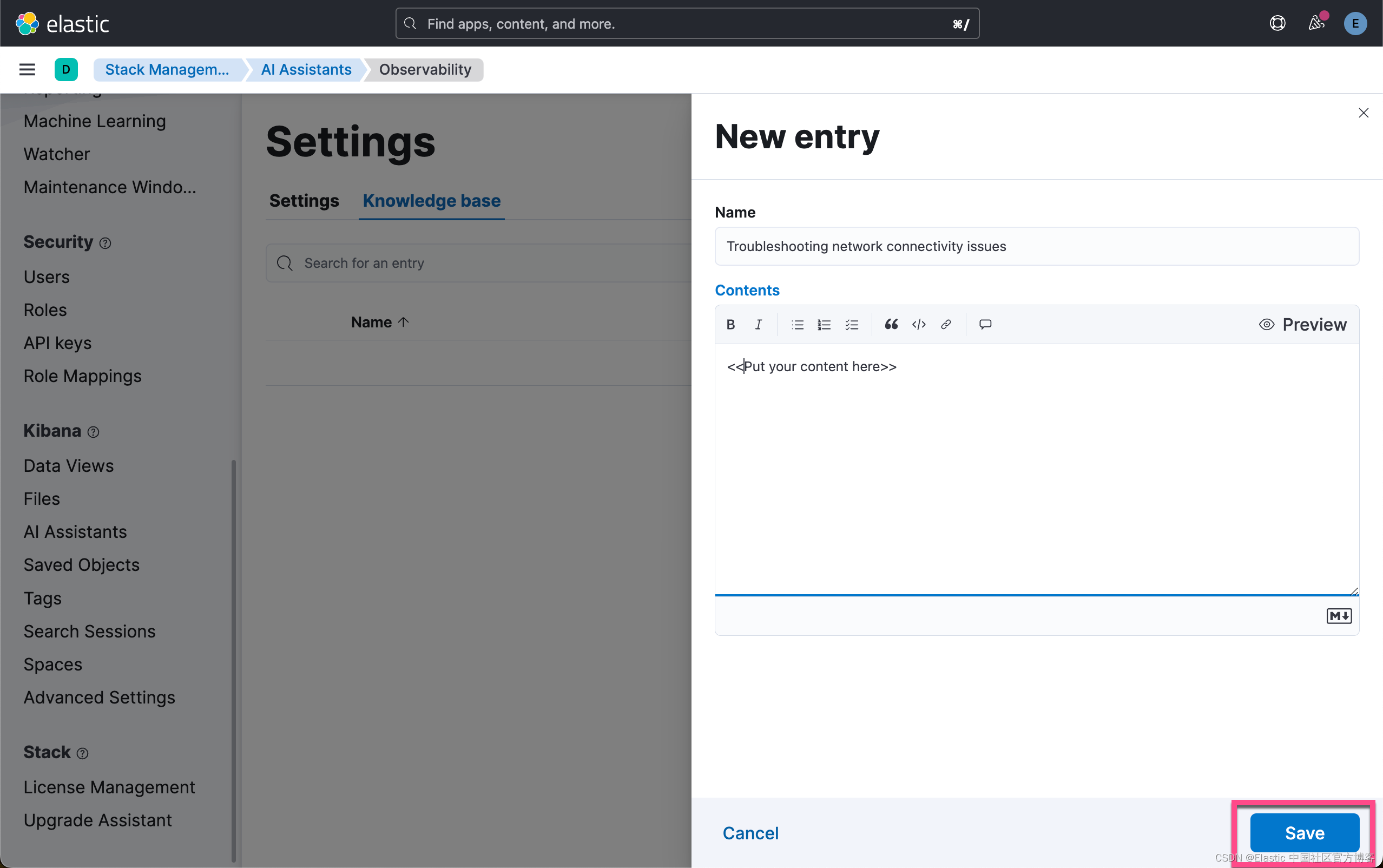 Elasticsearch：如何为 Elastic Stack 配置 AI Assistant_kibana的ai助手-CSDN博客