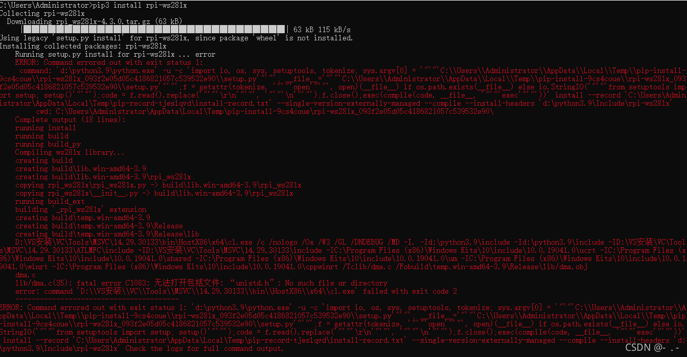 求助！！python rpi-ws281x如何安装_pip install rpi-CSDN博客