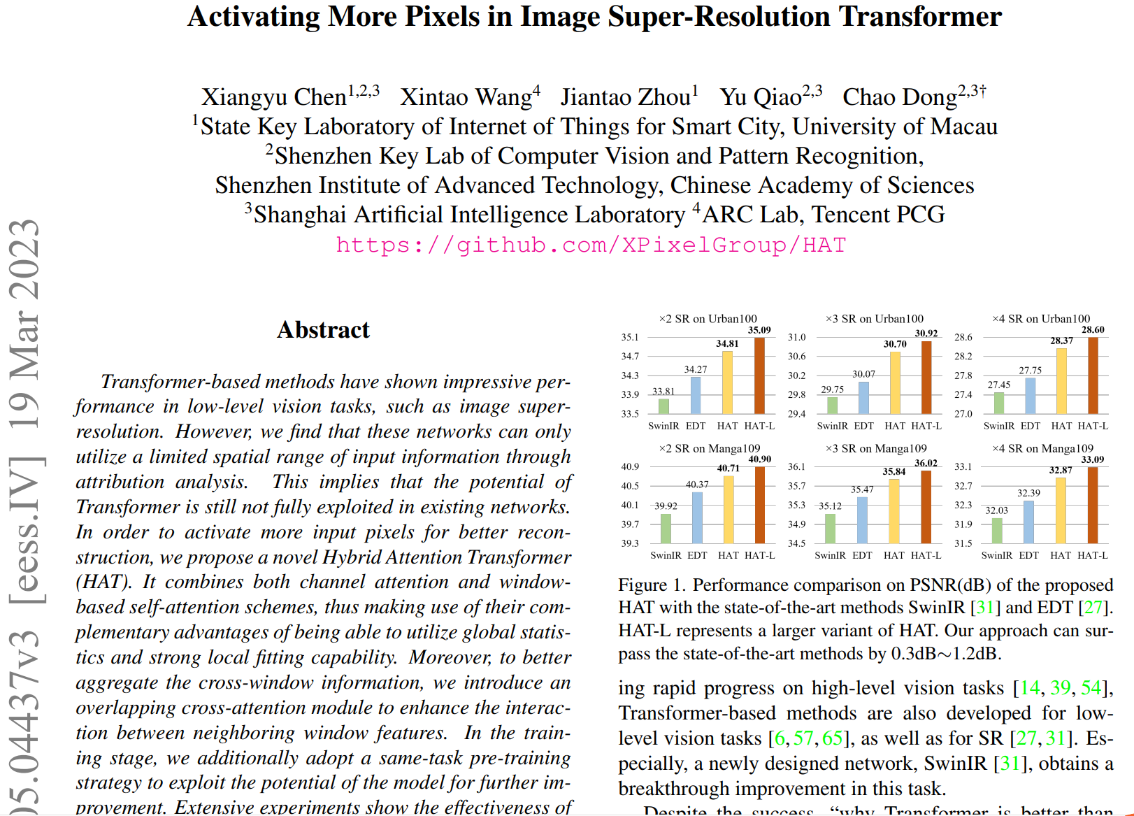 论文解读：Activating More Pixels in Image Super-Resolution Transformer(HAT ...
