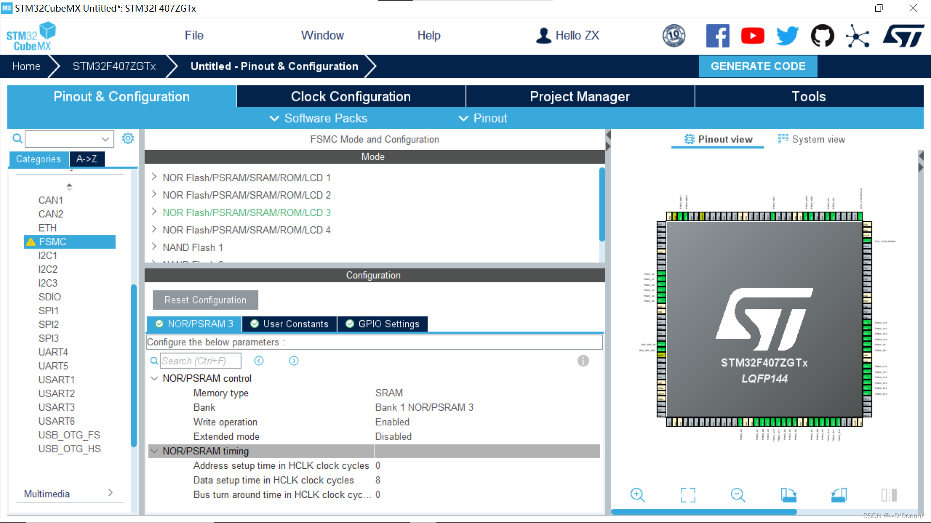 STM32复习笔记（五）：FSMC连接外部SRAM_stm32 sram-CSDN博客