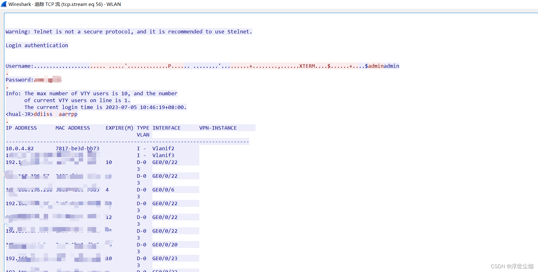 利用Wireshark抓取Telnet服务明文_wireshark抓telnet数据包-CSDN博客