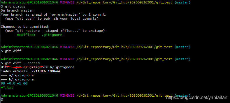 git操作---查看文件修改内容（modified状态和staged状态）_查看staged记录-CSDN博客