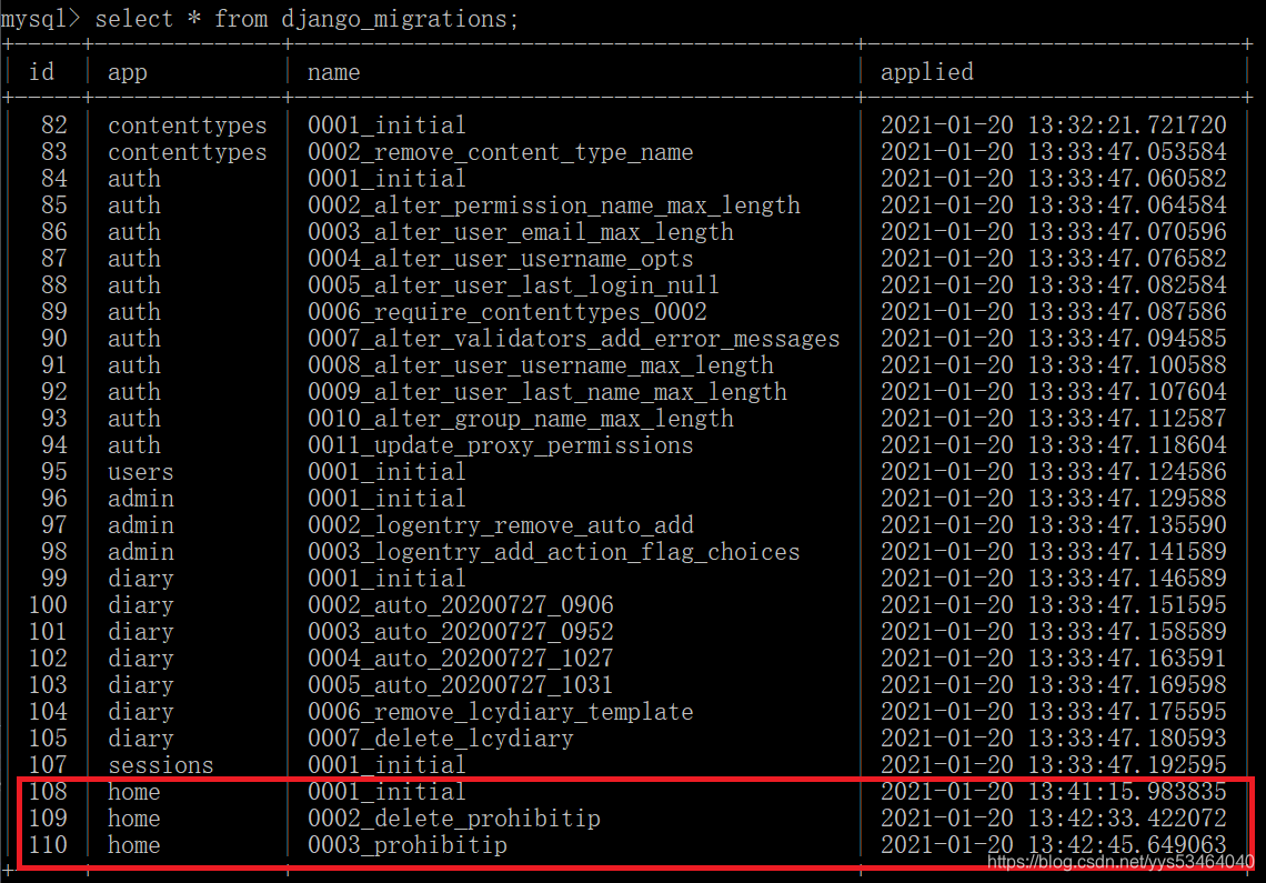 成功解决django的migrate报错1050, Table django_content_type already exists(无需删除migrations下的文件和数据库 ...