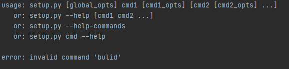 Pycharm 中error：invalid command build_error: invalid command 'bulid-CSDN博客