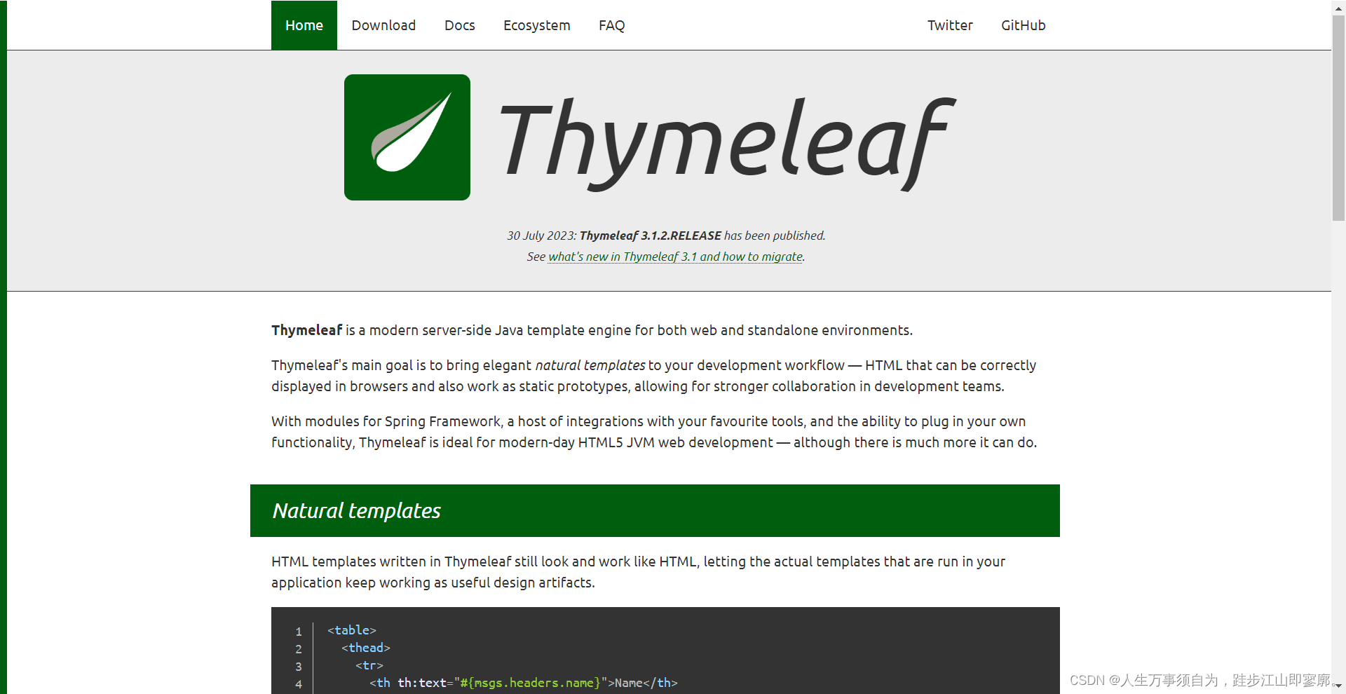 springboot 中 thymeleaf 常用的语法_springboot thymeleaf 语法-CSDN博客