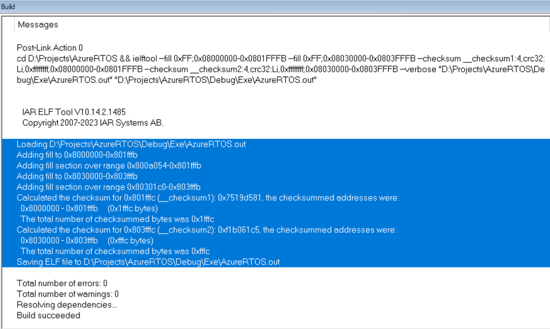 在IAR Embedded Workbench中计算多个地址区间的Checksum_iar checksum-CSDN博客
