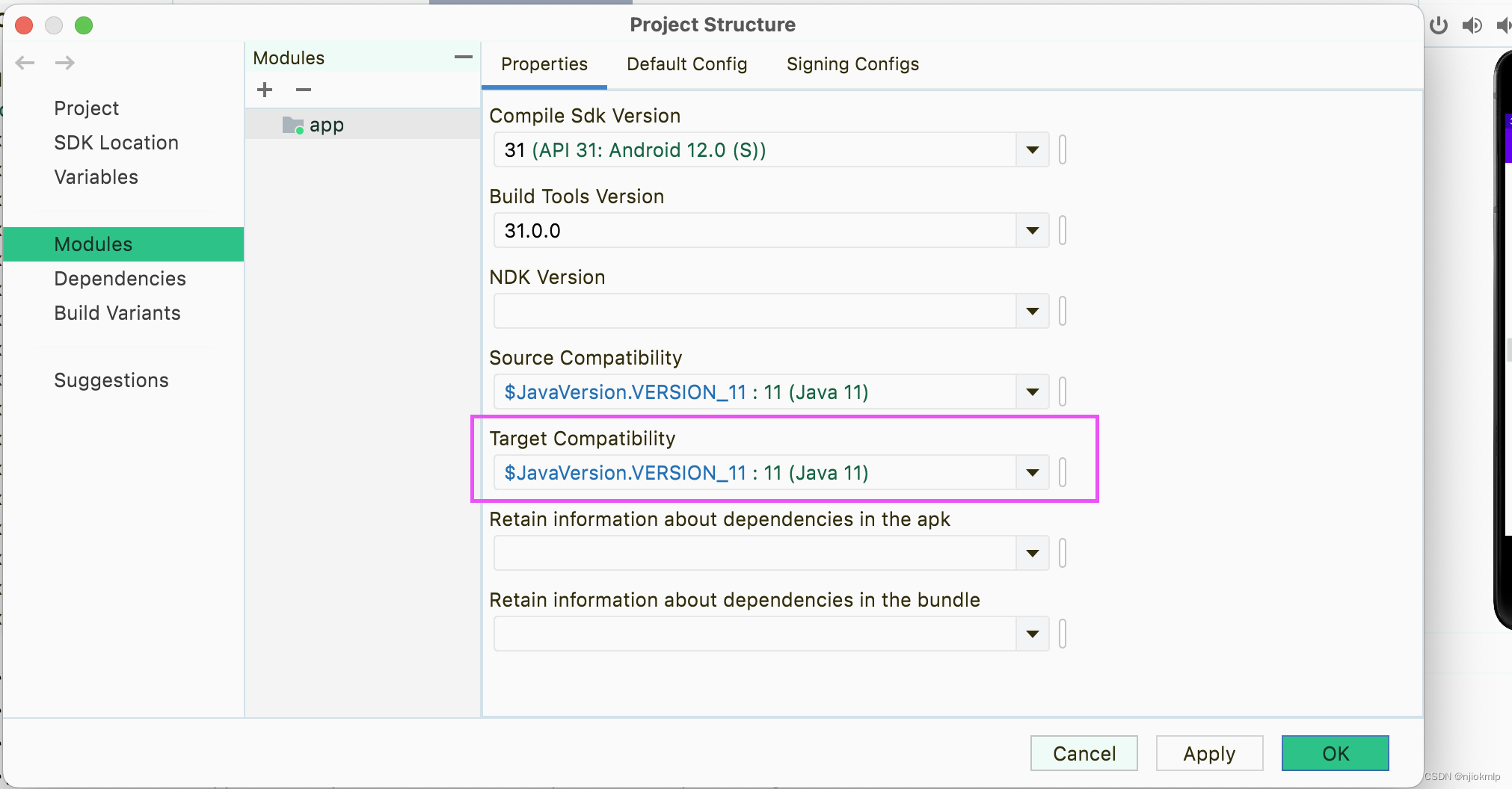 AndroidStudio编译报错-Task :app:compileDebugJavaWithJavac FAILED-警告: 源发行版 11 需要目标发行版 11_android ...