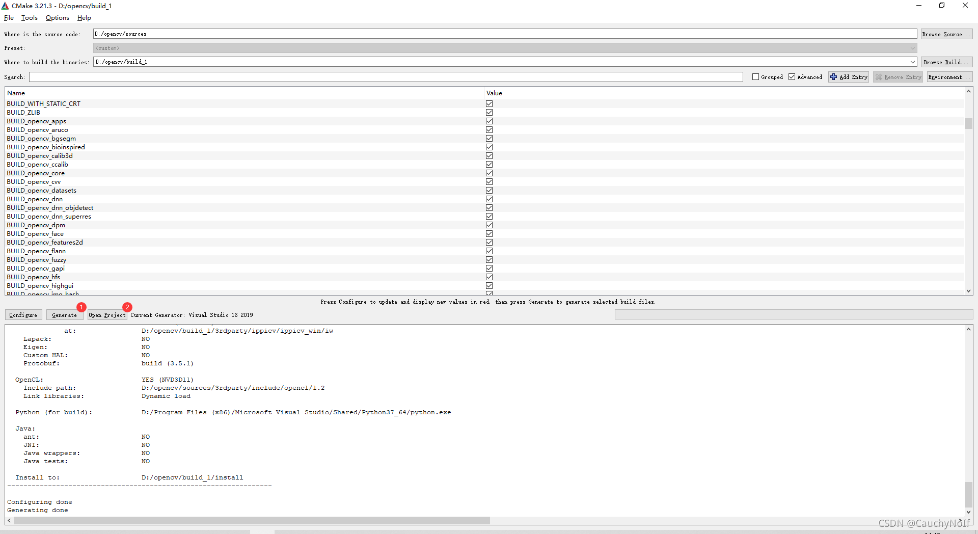 Opencv4.5.1 源码编译出错 无法解析的外部符号 “public: virtual struct QMetaObject const * __cdecl cvv::gui ...