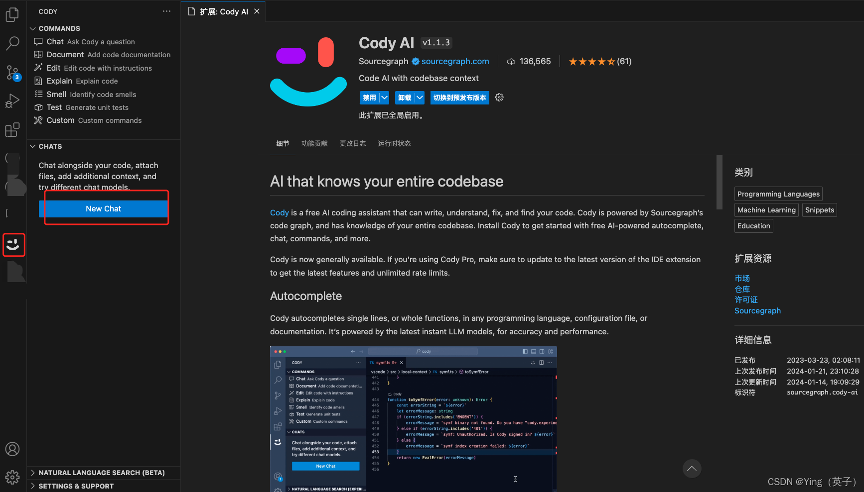 VSCode插件 —— Cody AI （免费AI助手！）-CSDN博客